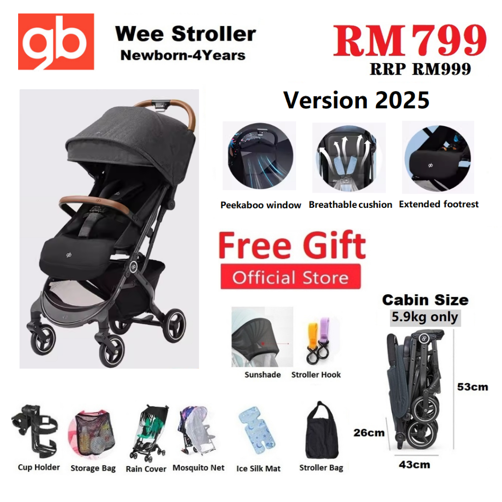 GB Wee Cabin Size Stroller | Shopee Malaysia