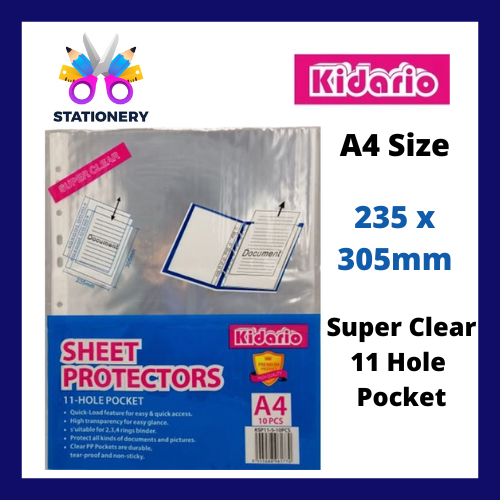 KIDARIO A4 Sheet Protector 0.5mm (10pcs/ pkt) | Shopee Malaysia