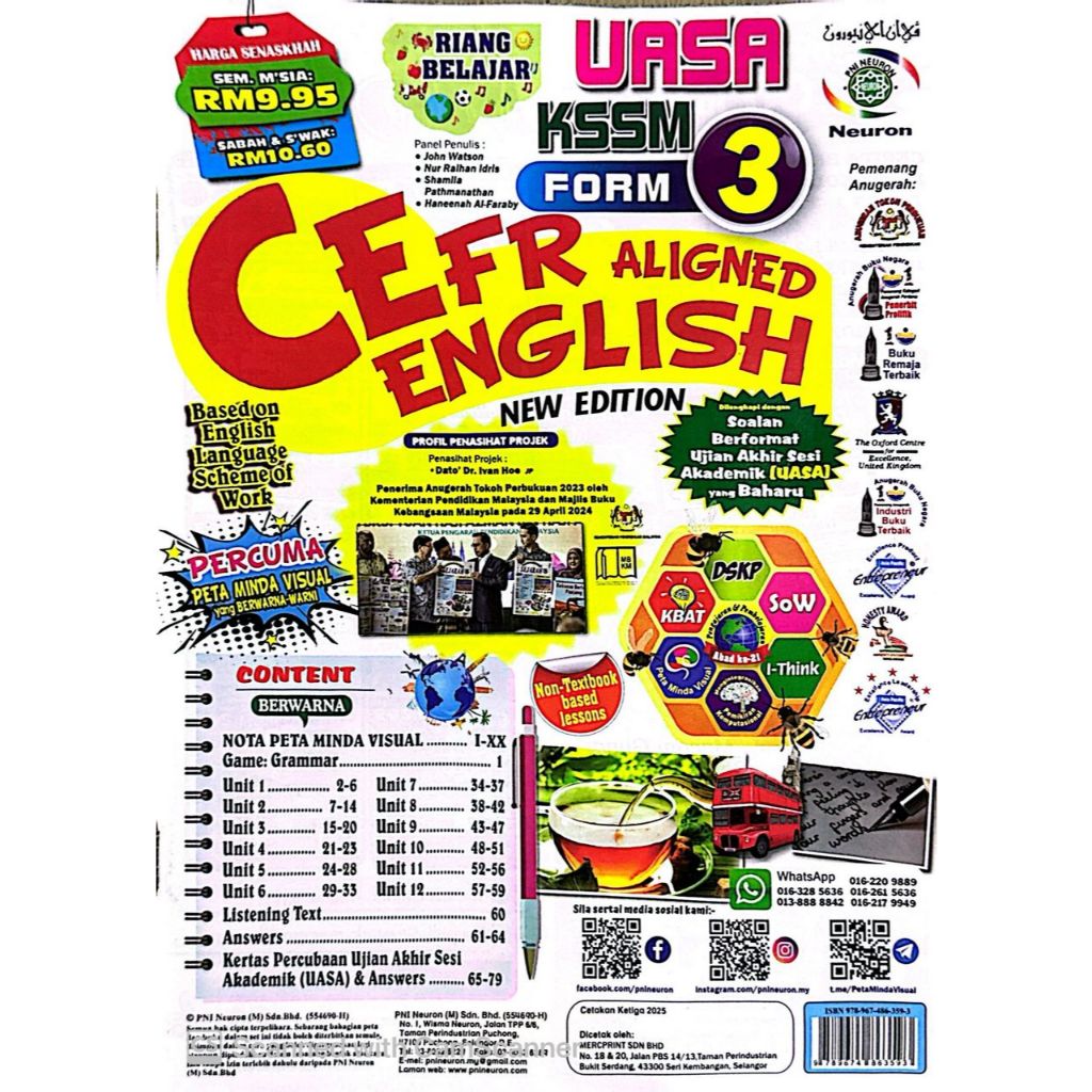 PNI Neuron New Edition! Riang Belajar KSSM CEFR Aligned English Form 3 ...