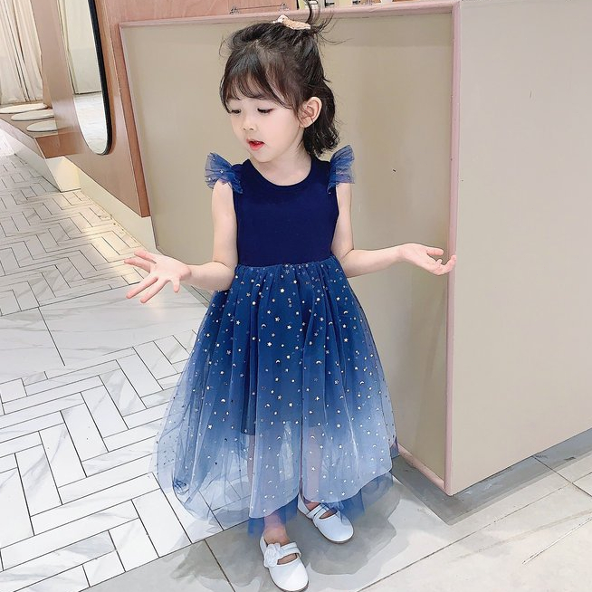 PRINCESS KESLI 1-12 Years Gaun Budak Perempuan Blue Princess Dress For ...
