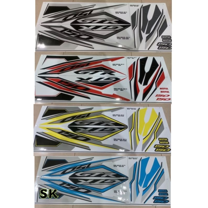 HONDA RS150R RS150 R GTR 150 EDITION CUSTOM (17) STRIPE BODY STICKER ...
