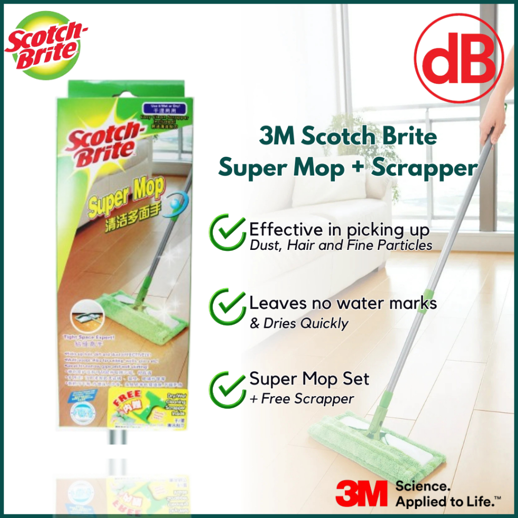 (Ready Stock) 3m Scotch-Brite Super Mop / flat mop | Shopee Malaysia