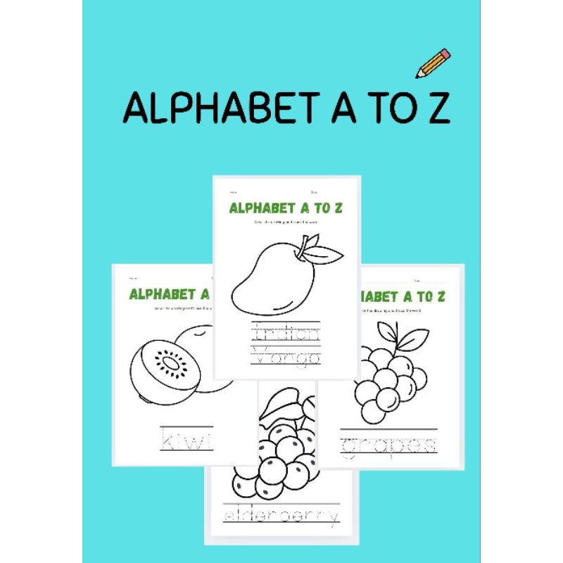 [PDF] A-Z Alphabet Word Tracing Worksheet | Latihan Jejak Huruf ...