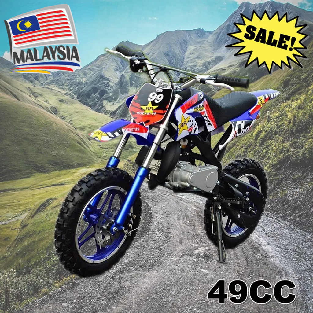 READY STOCK💥49CC Kids Racing Car Mini Motocross Motorcycle 2-Stroke ...