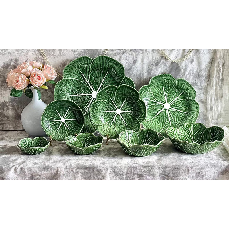 READY STOCK💯ceramic portugease green cabbage dish (no logo),pinggan ...