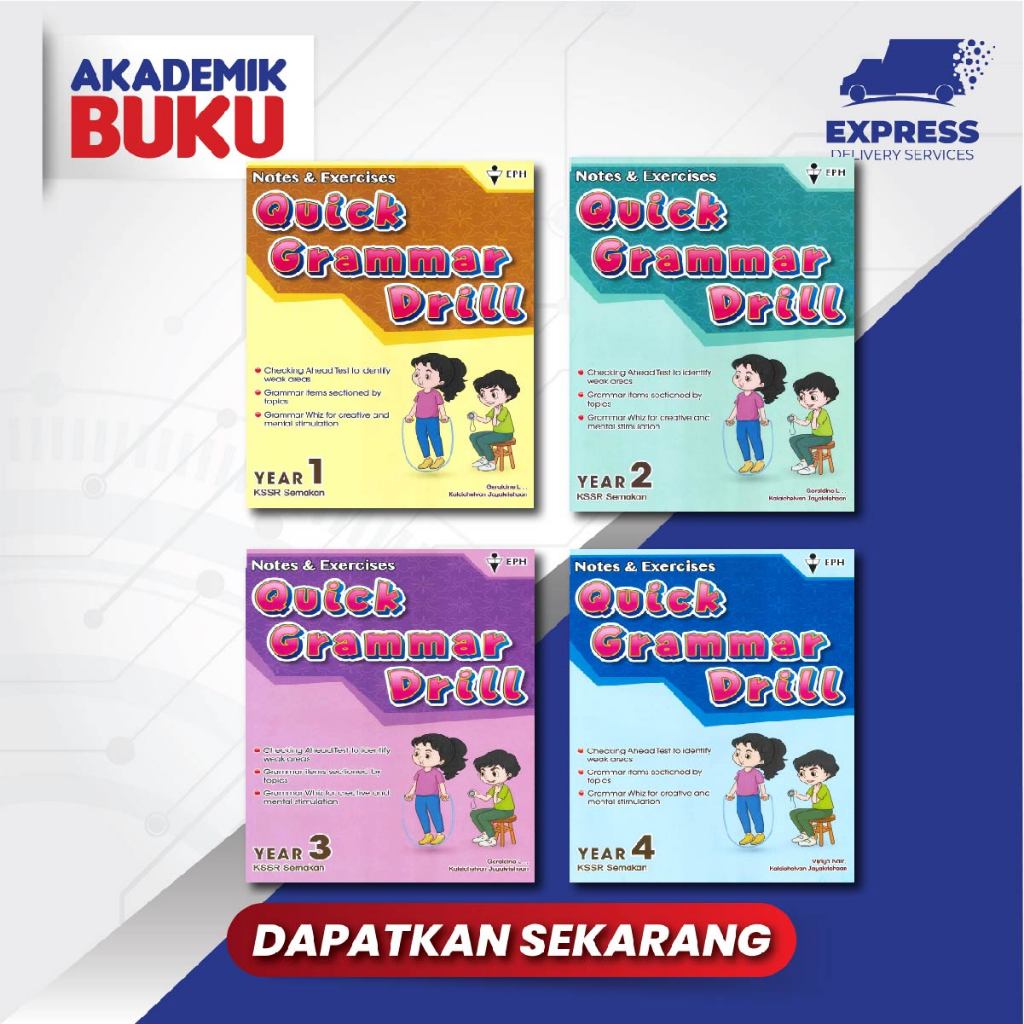 Akademik Buku EPH Noted & Exercises Quick Grammar Drill Year 1-6 2025 ...