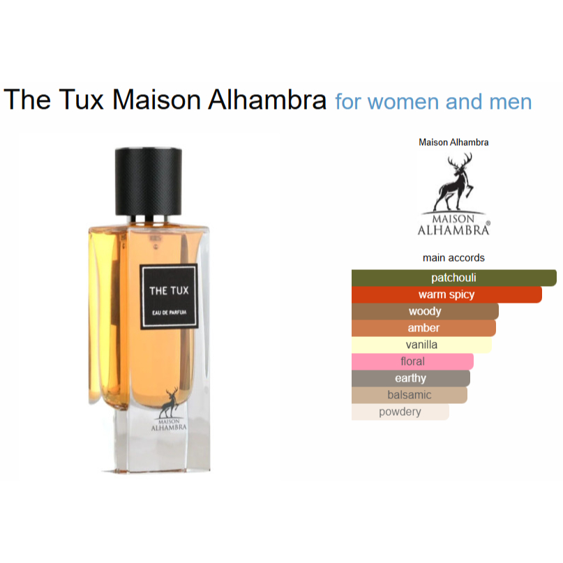 Maison Alhambra The Tux EDP UNISEX COLD-WEATHER FRAGRANCE 1ml 3ml 5ml Original Decant 590871 ...