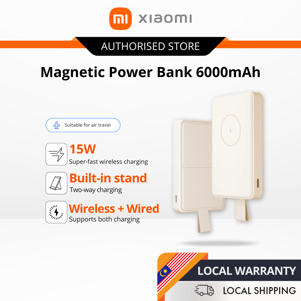 Xiaomi Magnetic Power Bank 6000mAh | Shopee Malaysia
