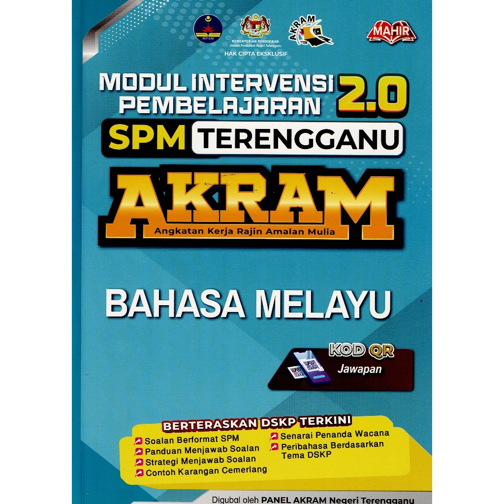 BUKU LATIHAN ( 2025 ) : MODUL INTERVENSI PEMBELAJARAN SPM TERENGGANU 2.0 AKRAM BAHASA MELAYU ...