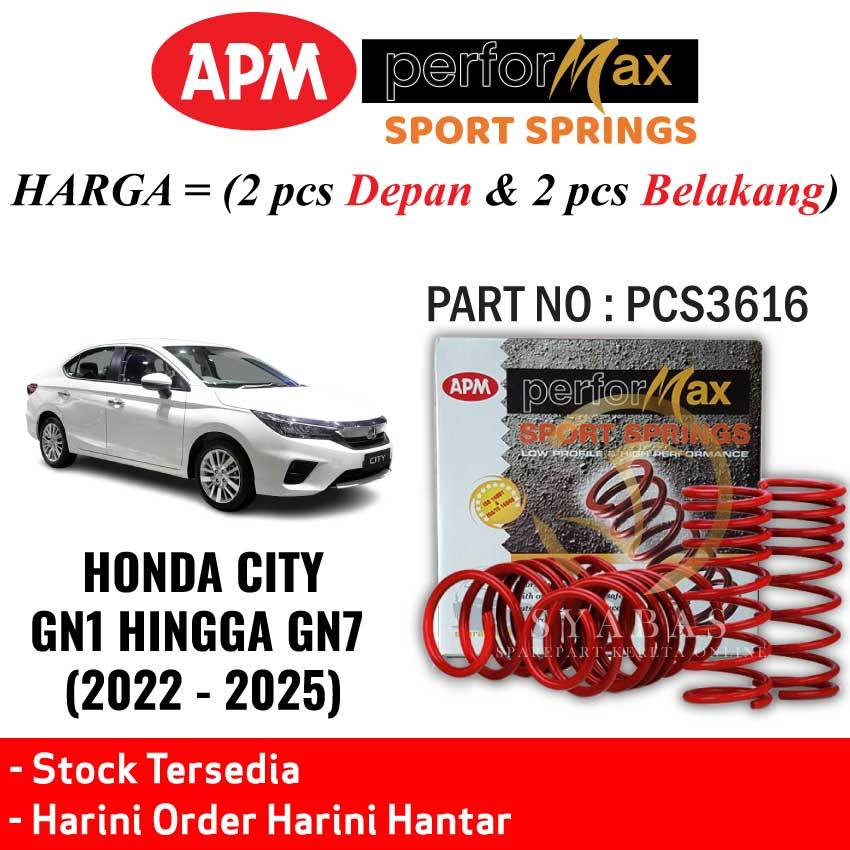 HONDA CITY GN/GN2 2020-2025 APM PERFORMAX SPORT SPRING City Gn2 1.5S 1. ...