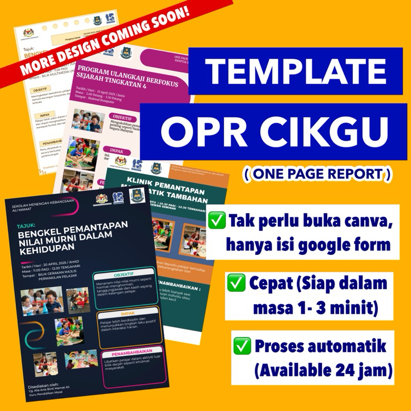 OPR GURU CEPAT SIAP 5 MINIT [BACA DESCRIPTION] / TEMPLATE EDITABLE ...