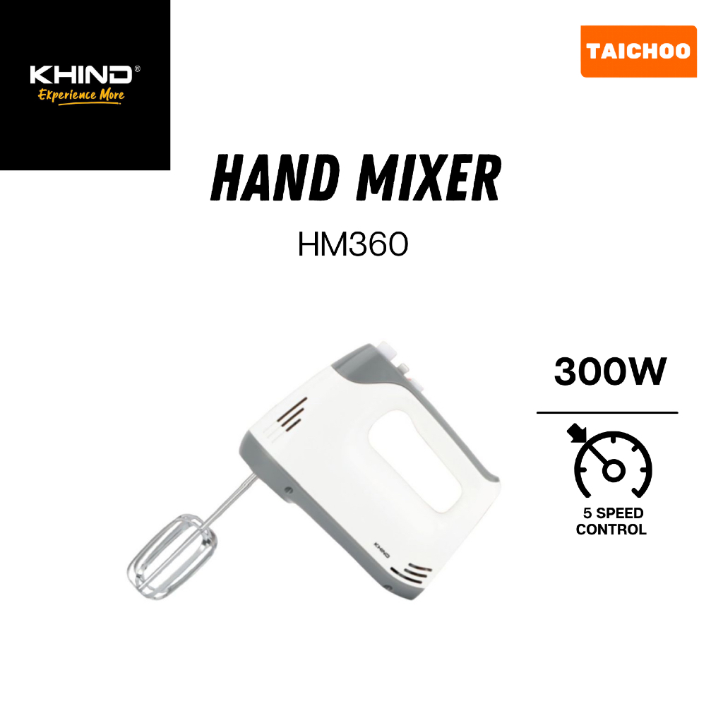 Khind Hand Mixer 300W with 5 Speeds HM360 | Shopee Malaysia