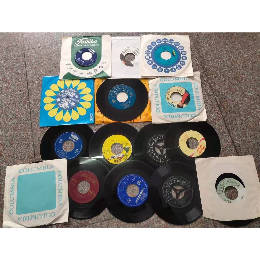 EP SP RANDOM COLOUR VINYL RECORD 7' 45 RPM FOR DECORATION WITHOUT COVER ...