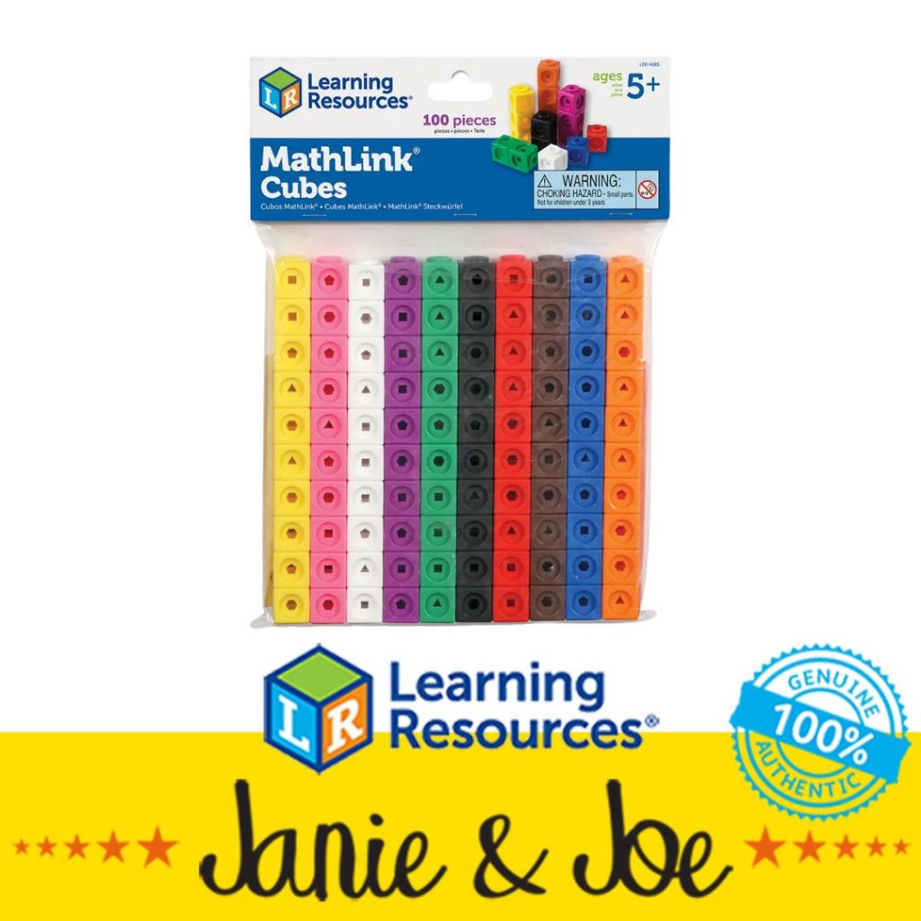 Learning Resources Mathlink Cubes (Set of 100)- Age 5-9, Maths ...