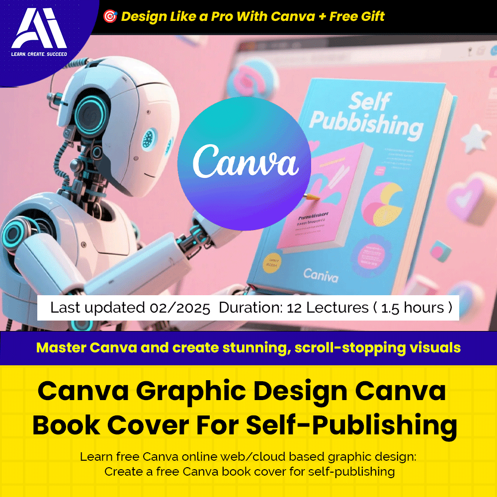 Canva Video Course - Canva Graphic Design Canva Book Cover For Self ...