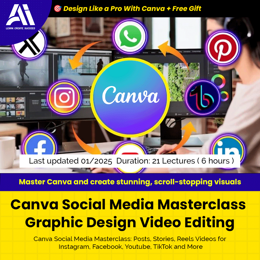 Canva Video Course - Canva Social Media Masterclass Graphic Design ...