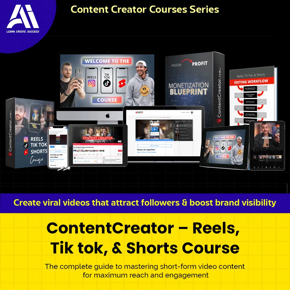 Content Creator Course - ContentCreator – Reels, Tik tok, & Shorts ...