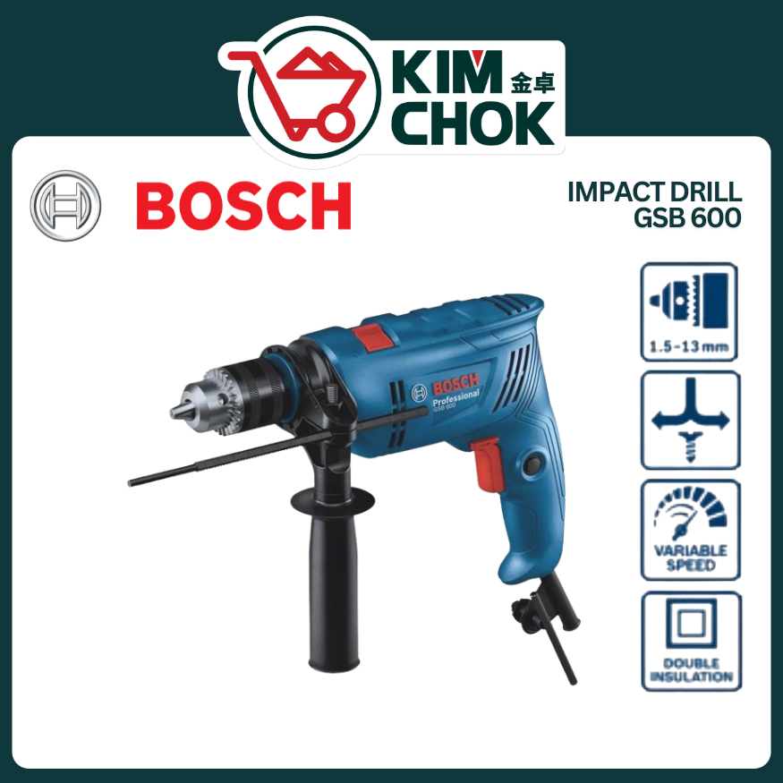 BOSCH Impact Drill GSB600 | 13mm Electric Impact Hammer Drill 600W GSB ...