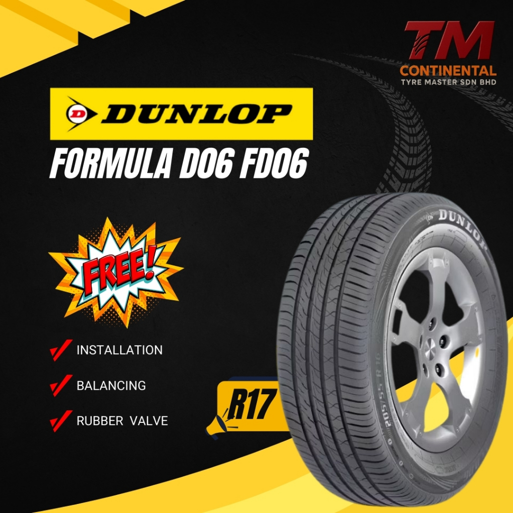 [FREE INSTALLATION] Tayar Dunlop Formula D06 FD06 R17. | Shopee Malaysia