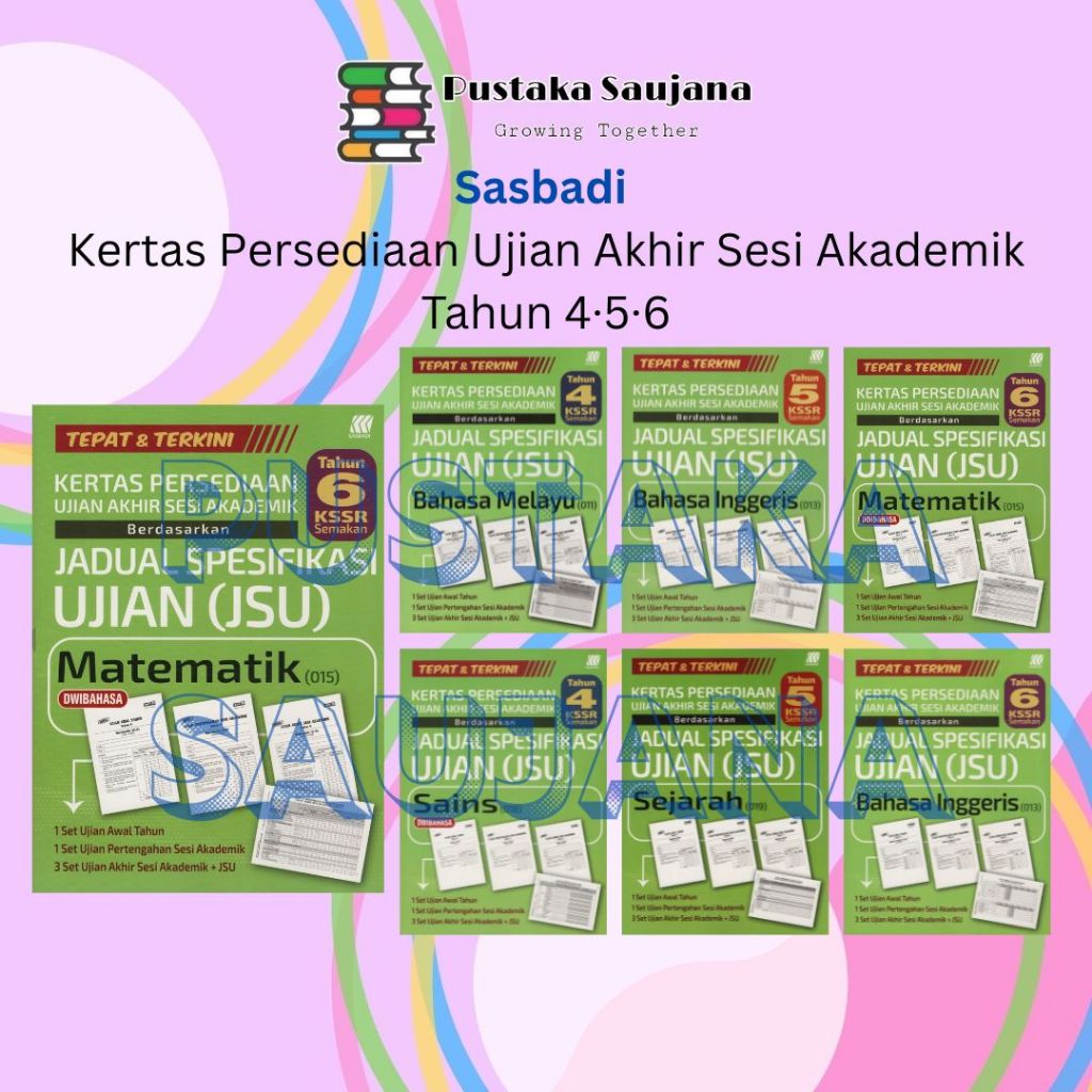 [Saujana] SASBADI Kertas Persediaan Ujian Akhir Sesi akademik (JSU) 2025 Tahun 4·5·6 | Shopee ...