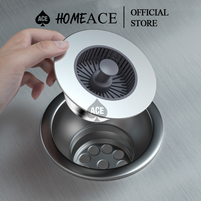 ACE HOMEACE Penapis Sinki Dapur Saliran Satu Arah Anti-sekat Penutup ...