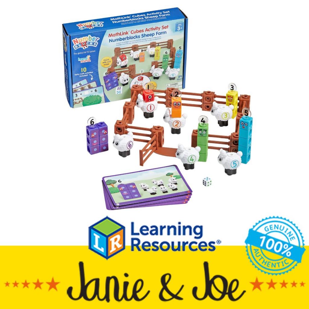 Numberblocks Sheep Farm MathLink Cubes Activity Set by hand2mind- Age 3 ...