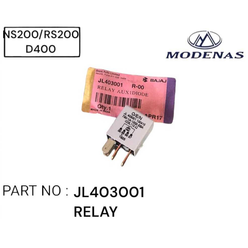 NS200 / RS200 / DOMINAR 400 STARTER RELAY ORIGINAL MODENAS JL403001 ...