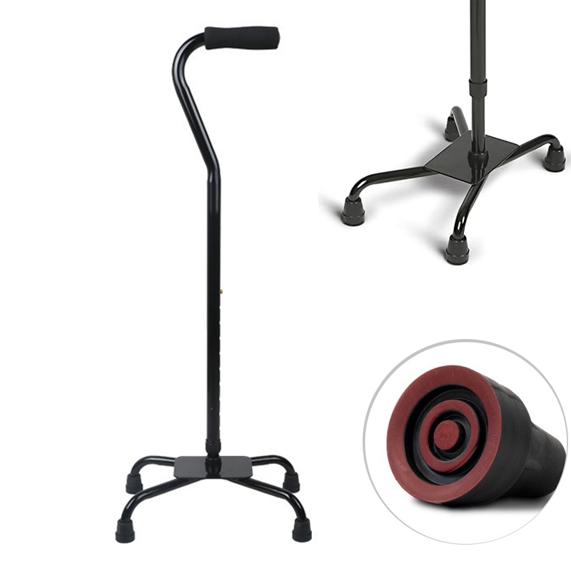 Walking Quad Cane for Men Women Adjustable Lightweight Quad Cane with 4 ...