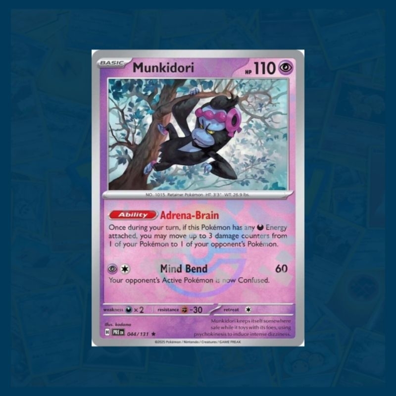 Munkidori (044/131) PokeBall Reverse Holo Rare | Prismatic Evolution ...