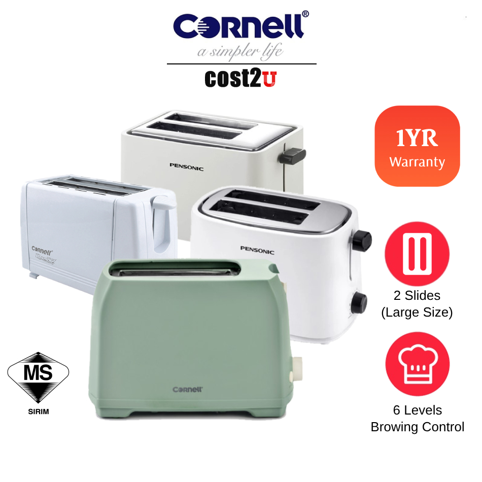 [TOP SALE] Pensonic/Cornell 2 Slices Bread Toaster | PT-928 PT-929 CT-21S CT-2001DC (Pembakar ...