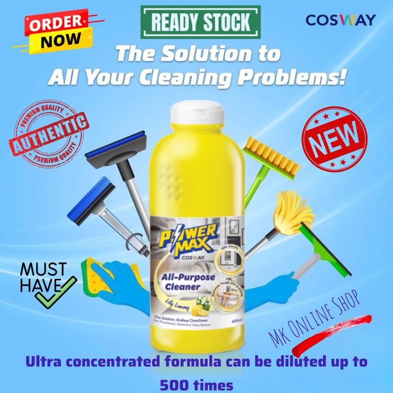 COSWAY PowerMax All Purpose Cleaner 600ml NEW Packaging | Shopee Malaysia