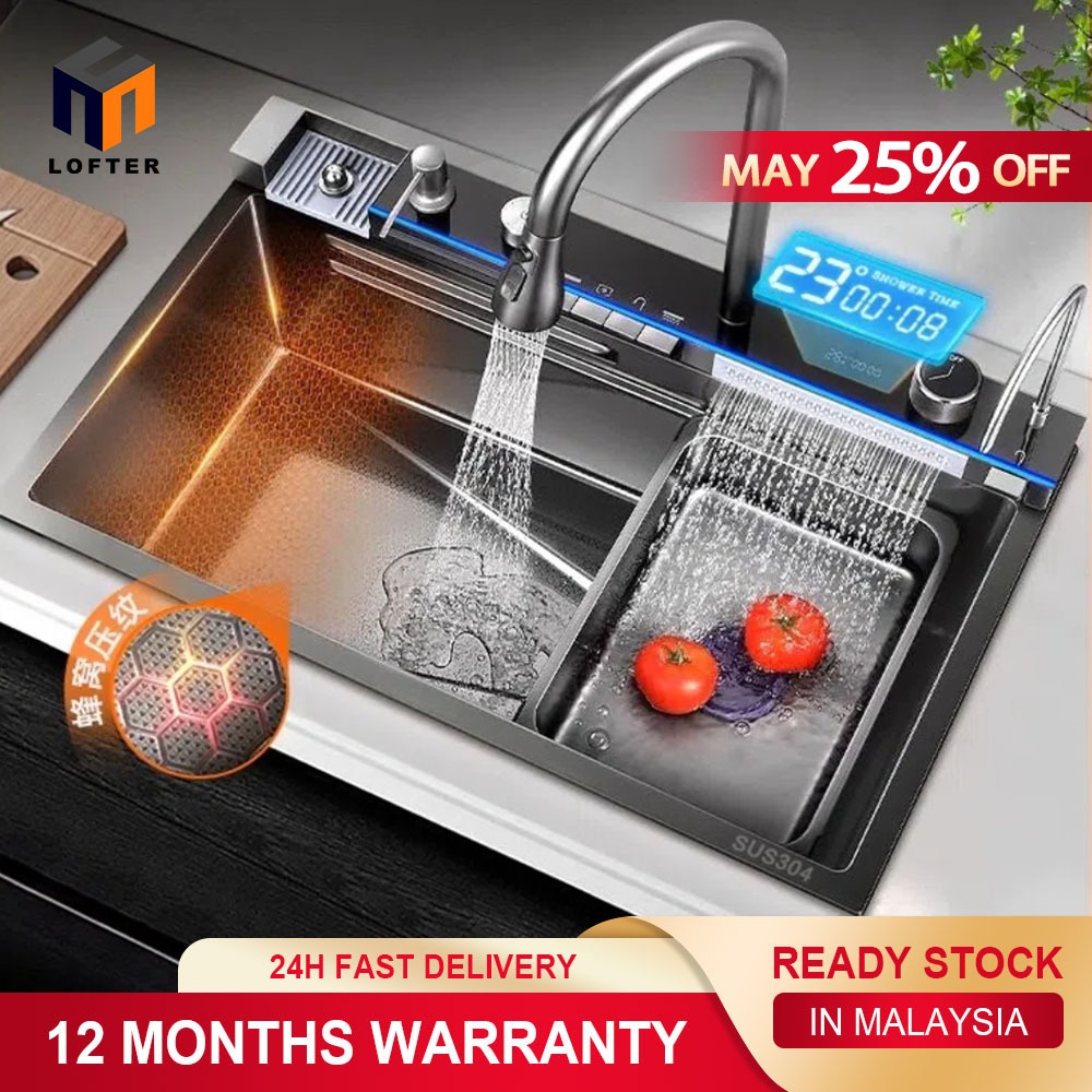 Smart Nano Sink 304 Stainless Steel Kitchen Sink Sinki Dapur Whale ...