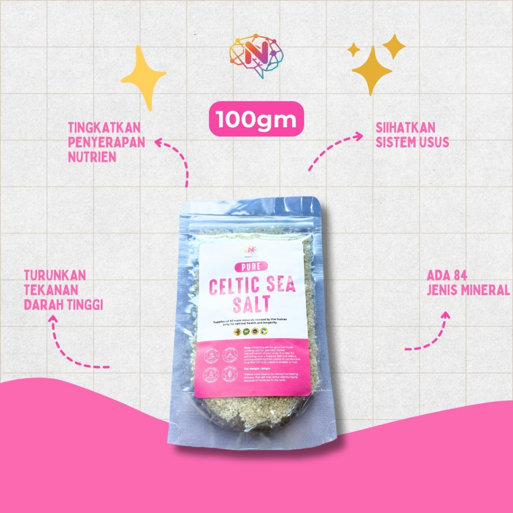 NATURAL CELTIC SEA SALT BY DR RIZAL ABU BAKAR 100G | Shopee Malaysia