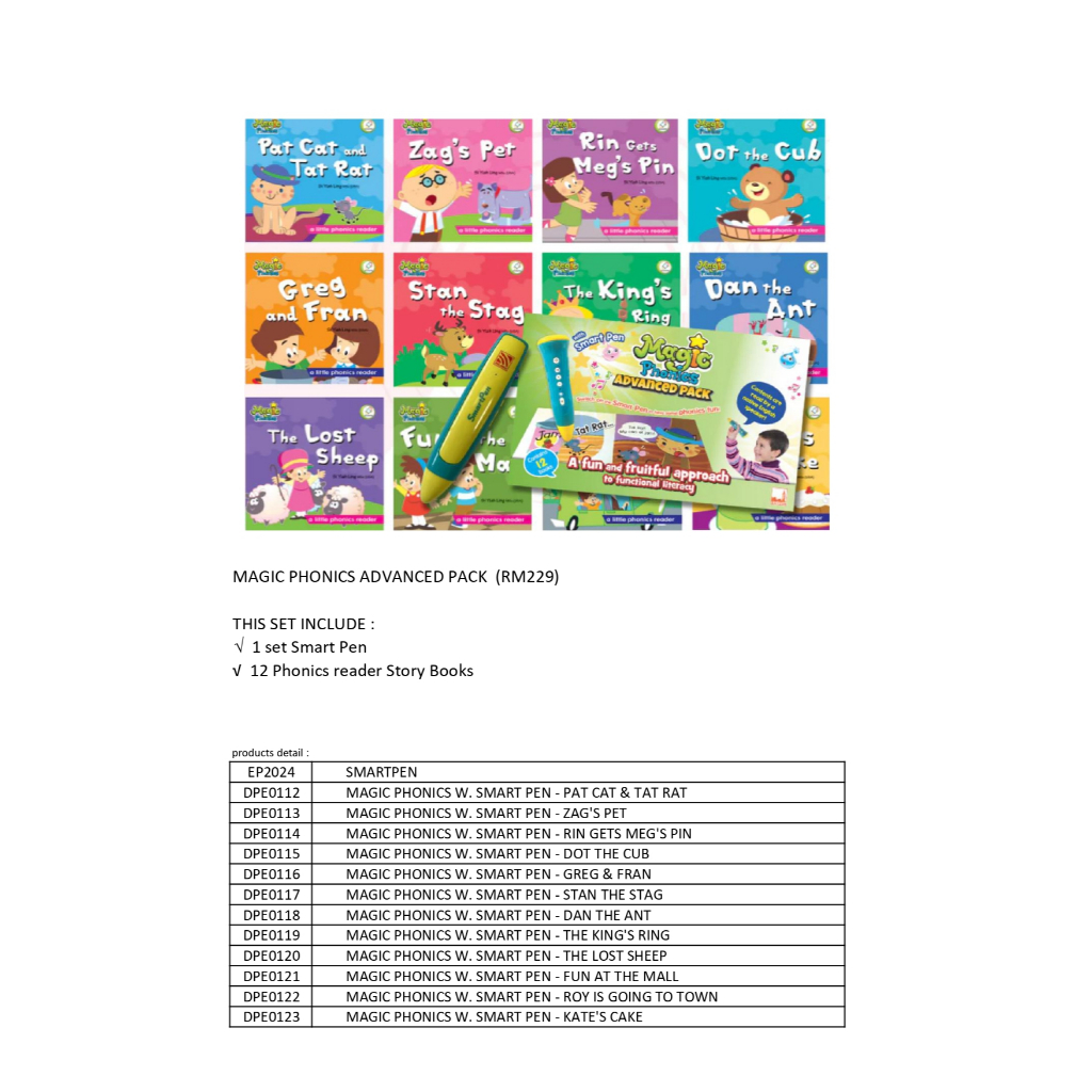 MAGIC PHONICS ADVANCED PACK - SMART PEN & PHONICS ADVANCED PACK | Shopee Malaysia