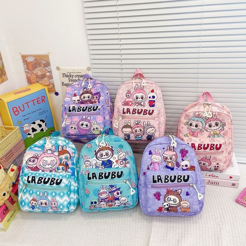 Beg Sekolah Labubu Berkapasiti Besar Beg Sekolah Rendah Cute Beg Tadika ...