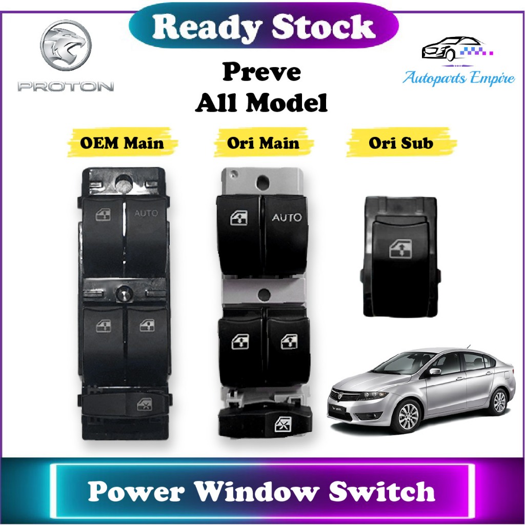 Proton Preve 】 Main Power Window Switch / Suis Tingkap Ori OEM / Auto ...