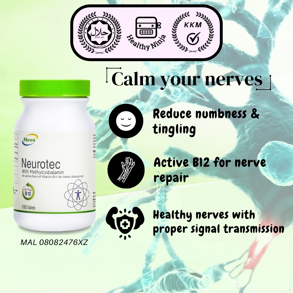 Neurotec Nova Vitamin B Complex Folic Acid Vitamin B12 Methylcobalamin ...