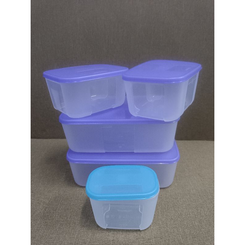 Tupperware Freezer Mate, Set of 5, 300ml(1 pc), 700ml(2 pcs), 1.5L(2 ...