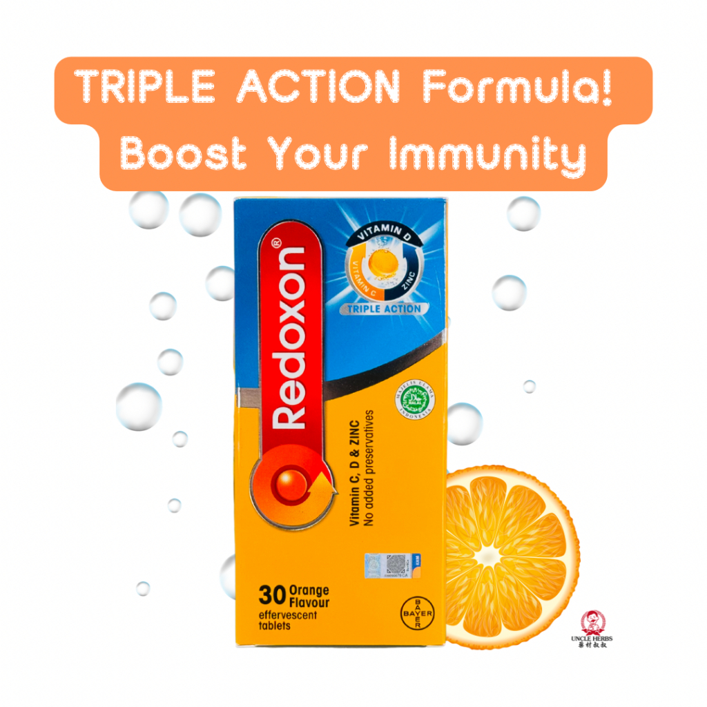 Redoxon Triple Action 2x15’s Vitamin C + D + Zinc Effervescent Orange ...