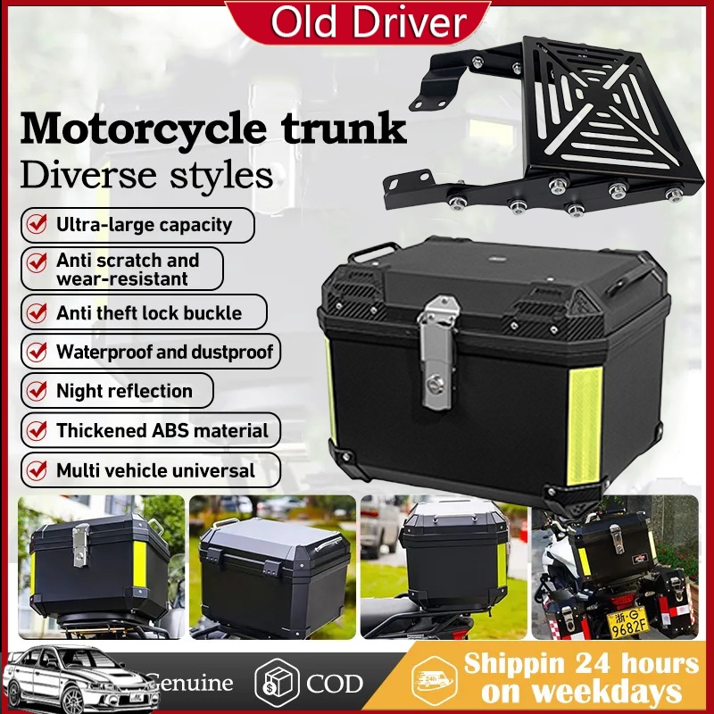 45L TOP BOX ABS+Monorack🔥Y15 Y16 RS150 LC135 FIV8 Foldable Heavy Duty ...