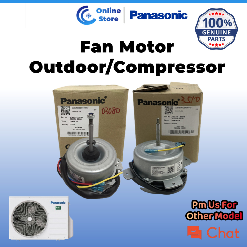 PANASONIC Fan Motor Compressor CU-PC12MKH-1 CU-PC9MKH-1 Fan Motor ...
