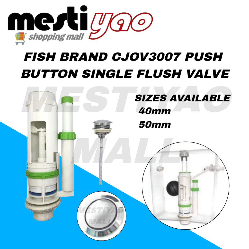 Fish Brand CJOV3007 40/50mm Push Button Single Flush Valve/Injap Tandas ...