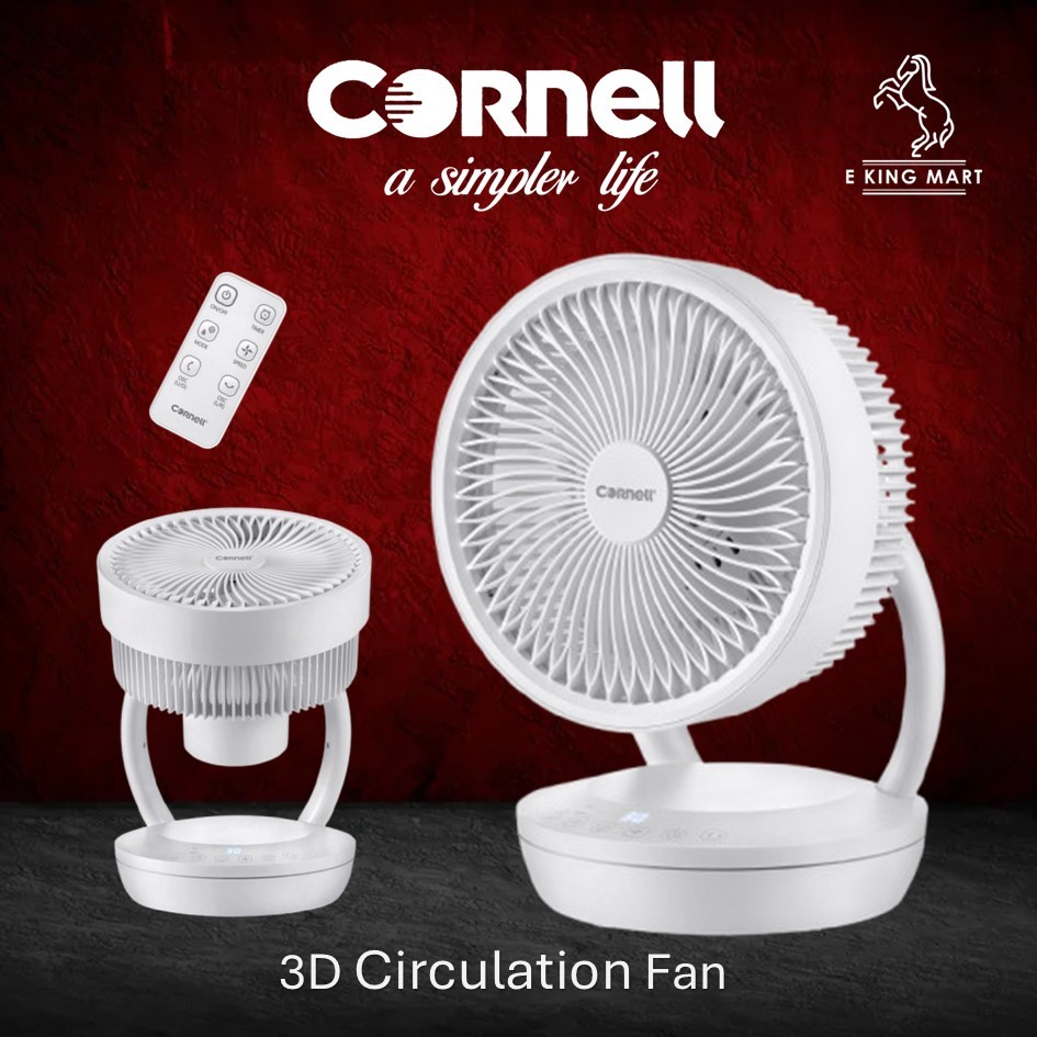 Cornell Table Fan 3D Circulation Fan With BLDC Motor 9" CCF-9002DCR ...