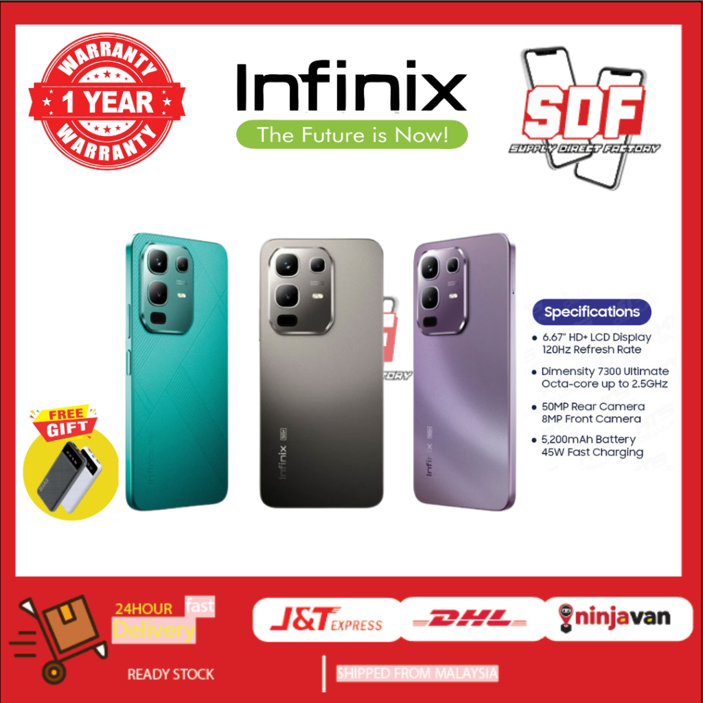 Infinix Note 50X 5G (8GB+256GB) Smartphone - Original 1 Year Warranty by Infinix Malaysia ...