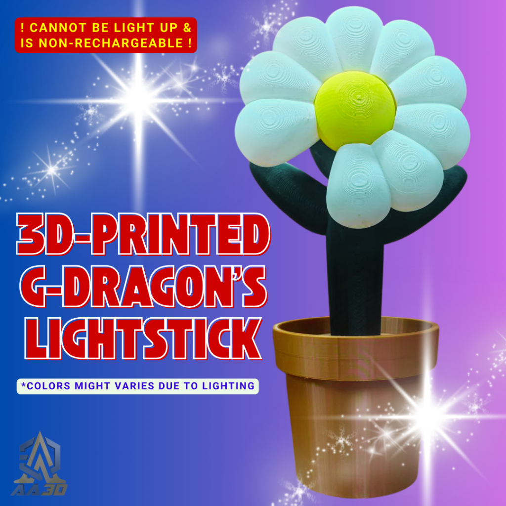 🌼 3D-Printed GD G-Dragon Jumbo Daisy Lightstick Übermensch Kpop K-Pop ...