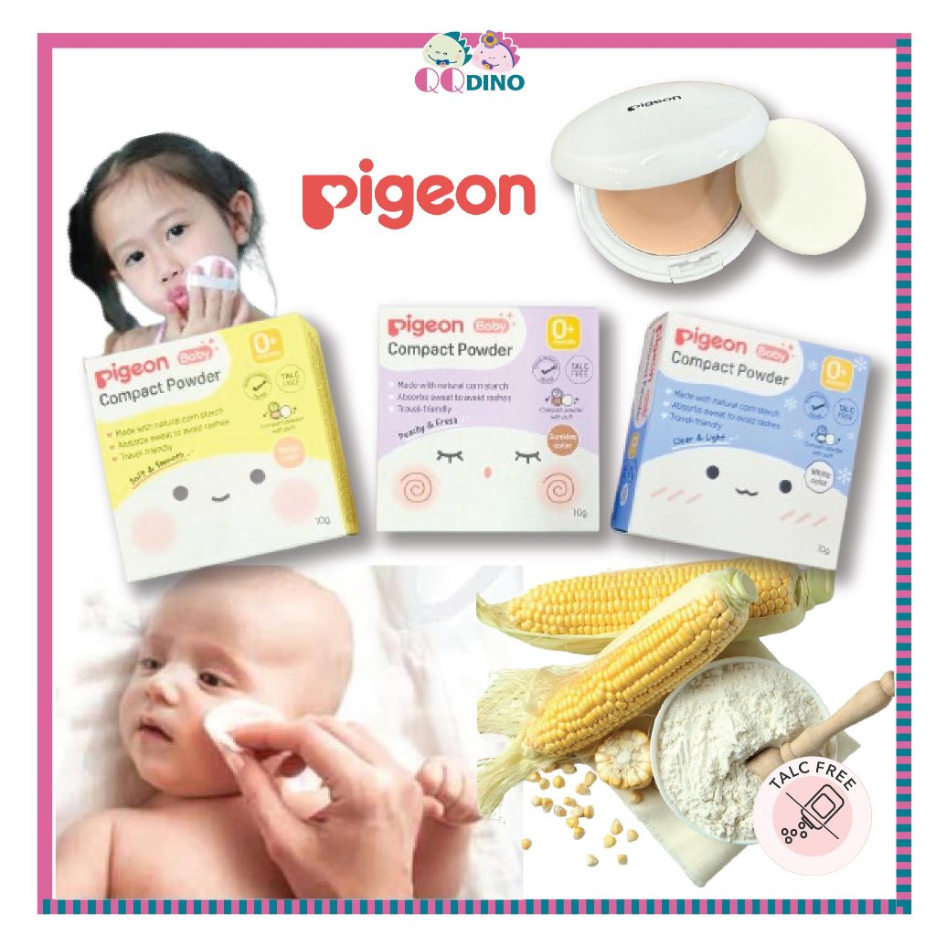 Pigeon Baby Powder Compact Powder CornStarch 10g Bedak Muka Baby Kidso ...