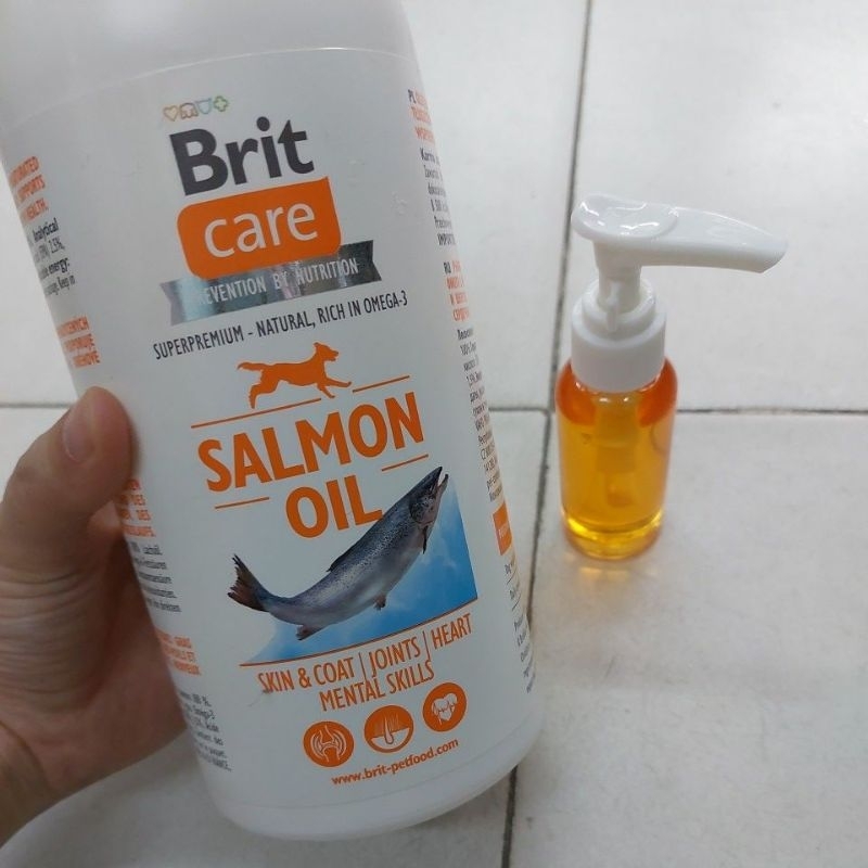 Repack Brit Care Salmon Oil 50ml Cat Dog Healthy Skin Coat Fish Oil ...