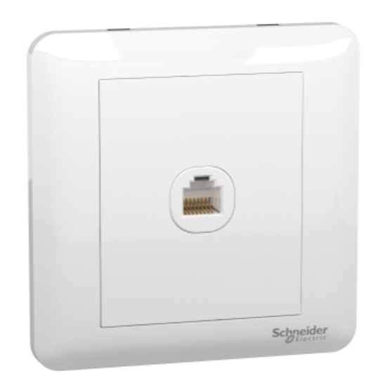 Schneider Electric Affle Plus 1Gang CAT6 Data Socket (White) | Shopee Malaysia
