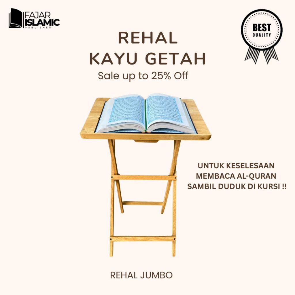 REHAL MEJA KAYU GETAH JUMBO TINGGI BY FAJAR ABADI / MEJA MENGAJI ...