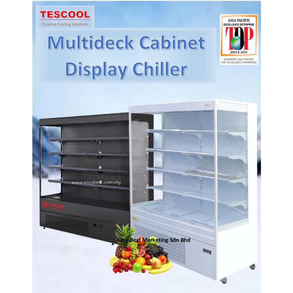 TESCOOL Multideck Cabinet Open Display Chiller Cheese Fruit and ...